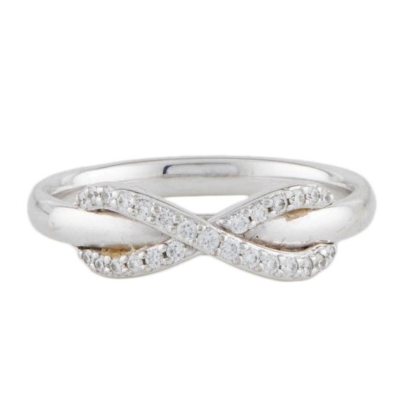 Tiffany & Co. | Jewelry | Tiffany Co 8k White Gold Diamond Infinity ...